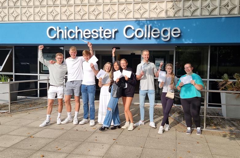 Chichester College A-level students celebrate 99% pass rate ...