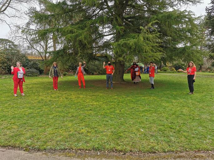 College goes red for Comic Relief | Brinsbury College